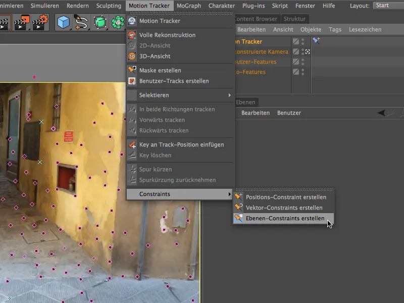 Nuevo en la versión 16 - Match-Moving con el Motion Tracker