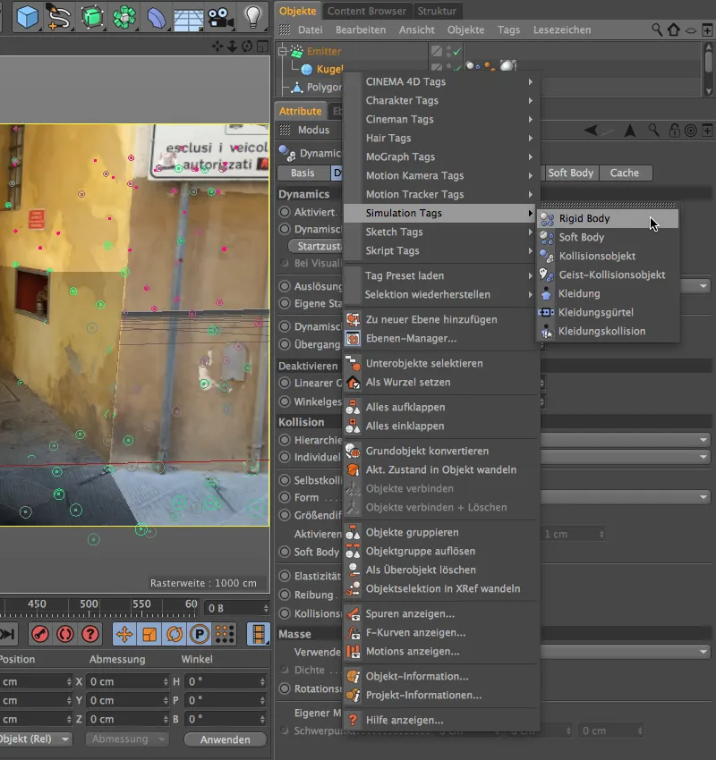 Nuevo en la versión 16 - Match-Moving con el Motion Tracker