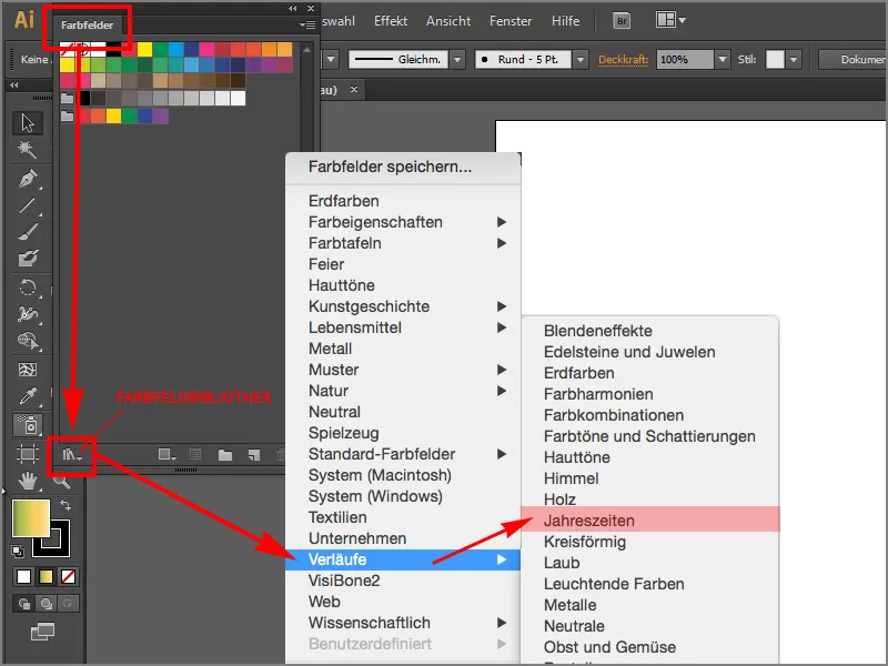 Adobe InDesign: Schnell an neue Verläufe kommen