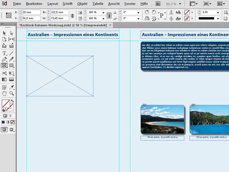 Die Platzhalter-Rahmen-Werkzeuge in Adobe InDesign nutzen