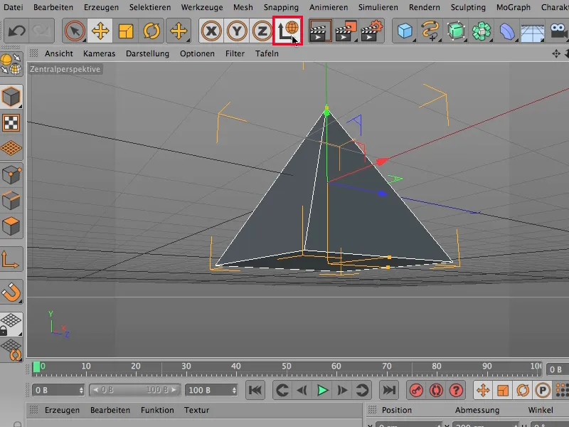 World and object coordinate system