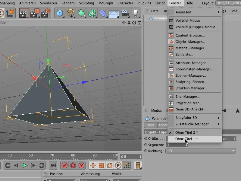 World and object coordinate system