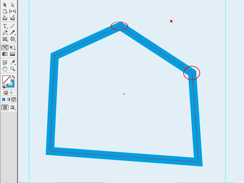 Use the scissors tool in Adobe InDesign