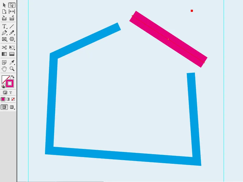 Use the scissors tool in Adobe InDesign