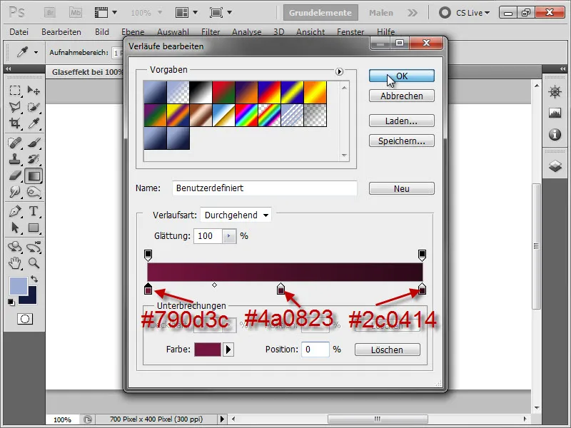 Create transparent glass text in Photoshop