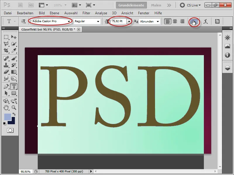 Crearea unui text transparent din sticlă în Photoshop