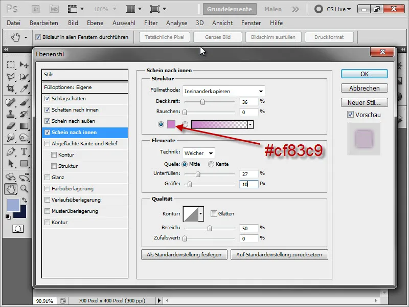 Create transparent glass text in Photoshop