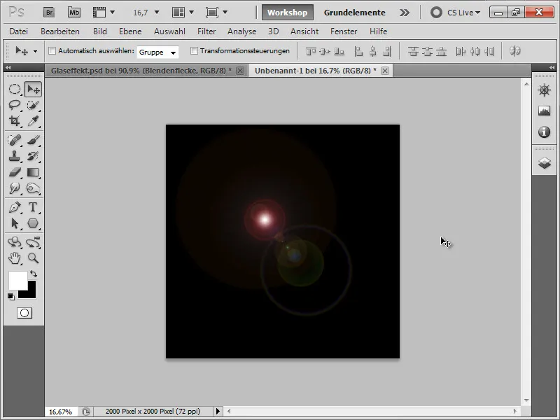 Transparenter Glastext in Photoshop erstellen