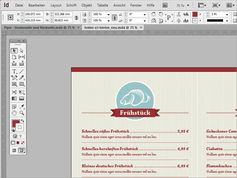 Membuat menu makanan profesional menggunakan Adobe InDesign - Bagian 3