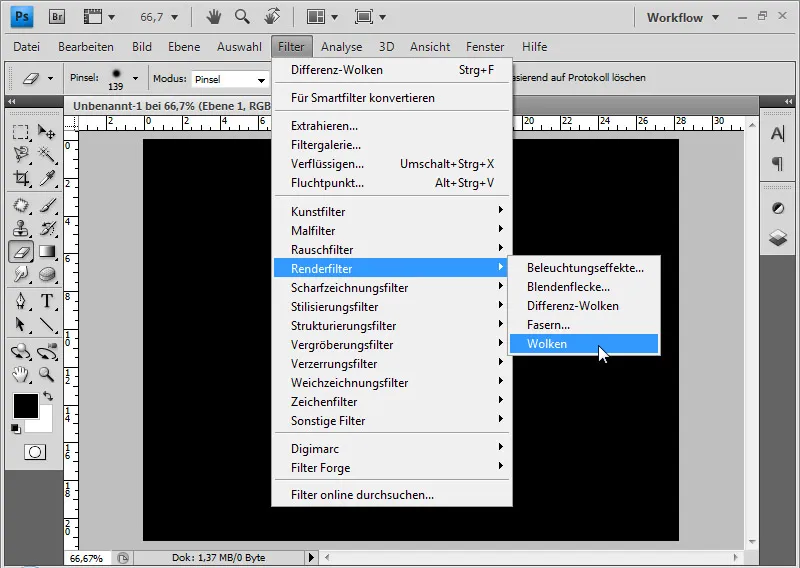 Membuat tekstur api dan teks api di Photoshop