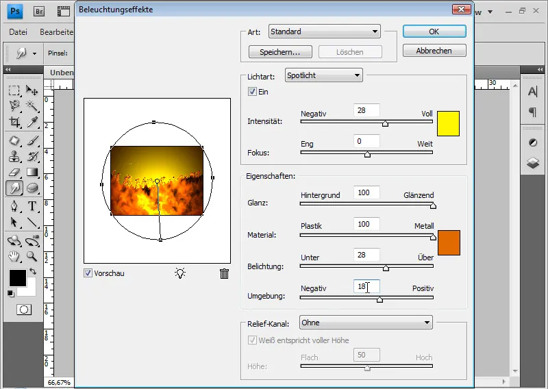 Membuat tekstur api dan teks api di Photoshop