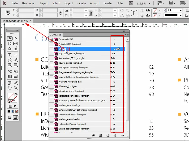 Adobe InDesign: Finding lost book files