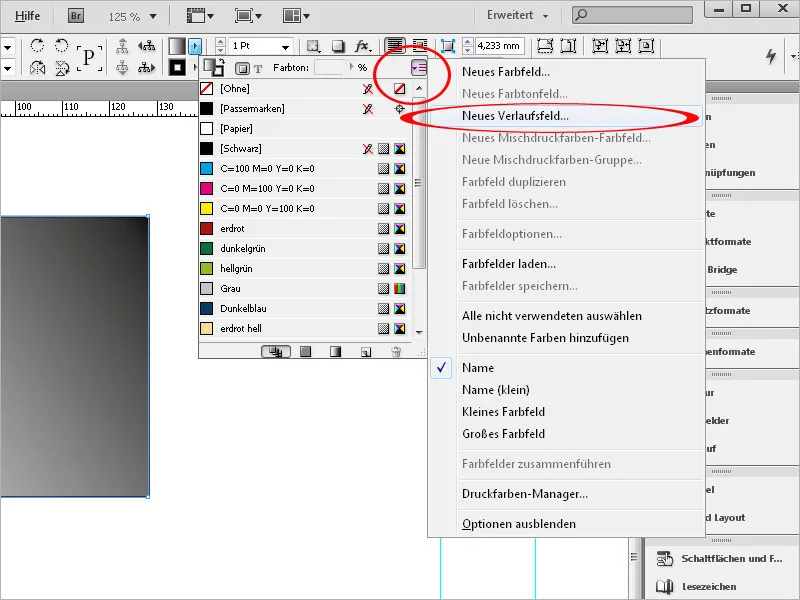 Das Verlaufsfarbfeld-Werkzeug in Adobe InDesign nutzen