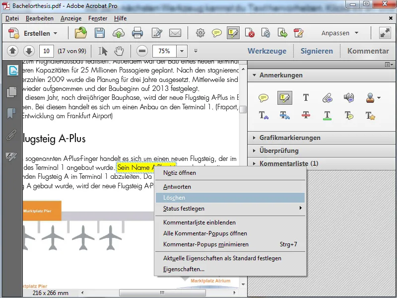 Annotation and commenting tools in Acrobat