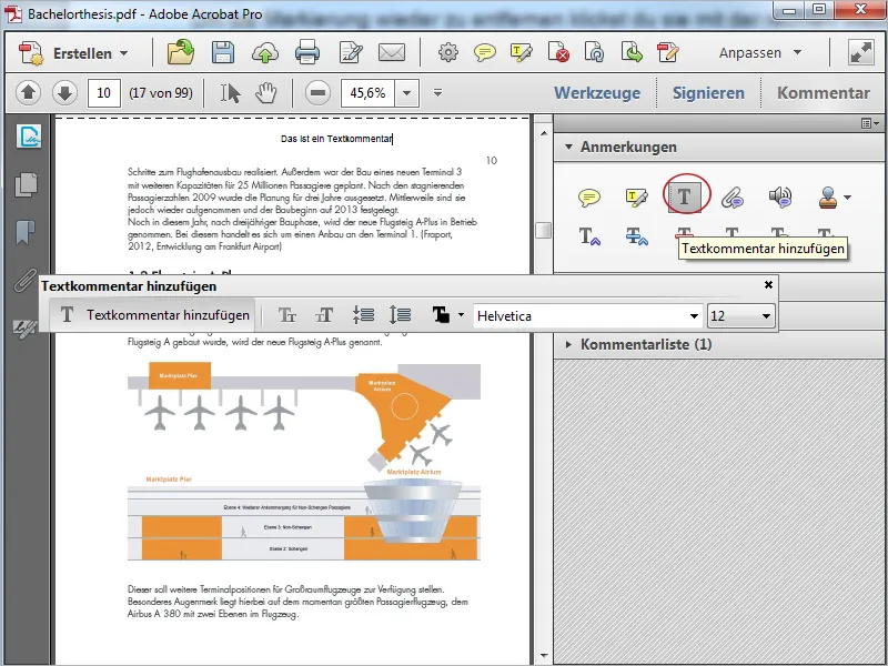 Annotation and commenting tools in Acrobat
