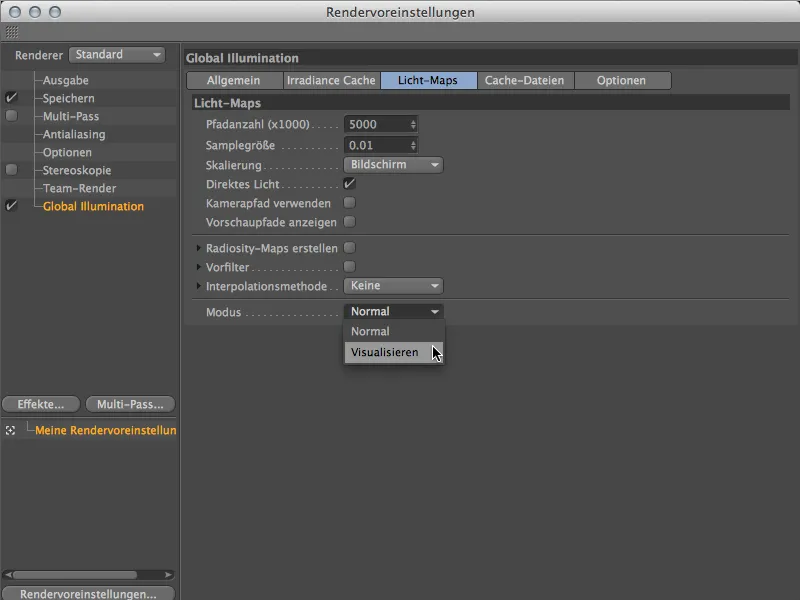 C4D Release 15: Renderizado con mapas de luz, Embree