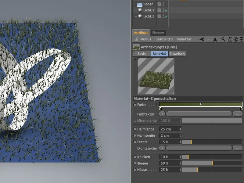 New in Release 15 - Grass areas with architectural grass