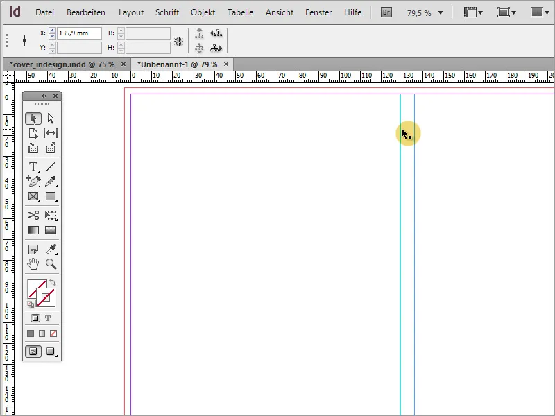 InDesign: DVD cover, label design: Set up document