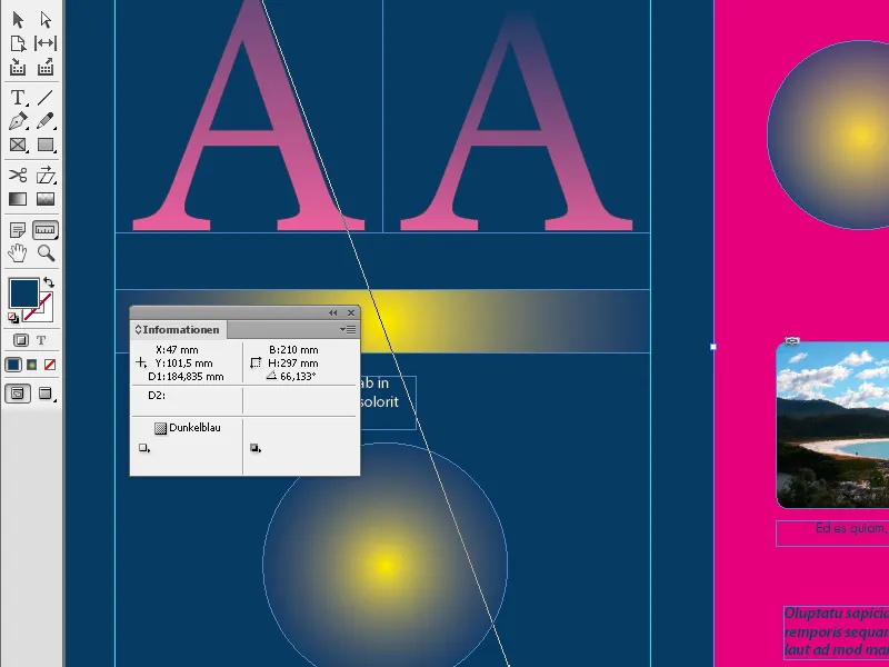 Use the pipette and measuring tool in Adobe InDesign