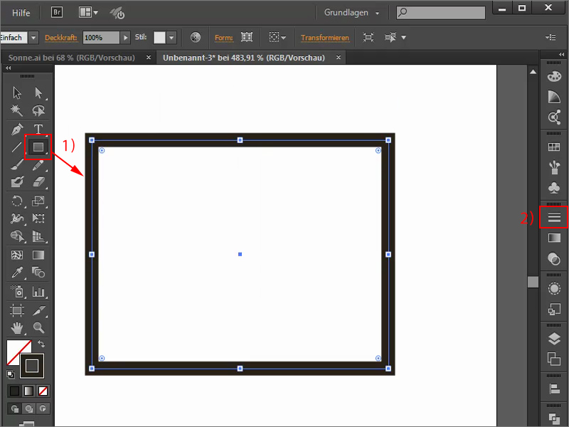 Adobe Illustrator: Gepunktete Linie erstellen