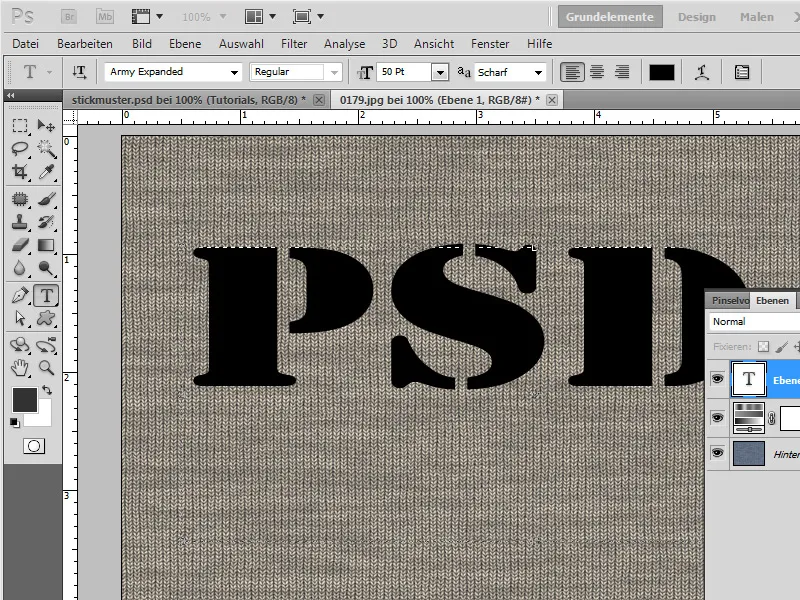 Create stick pattern effects for typography in Photoshop