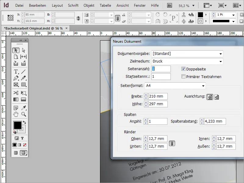Membuat tugas seminar profesional: Membuat halaman judul