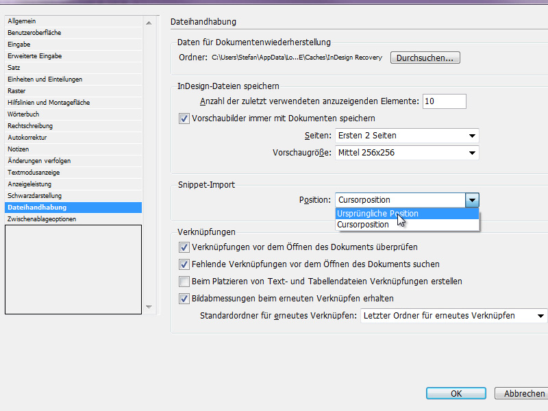 Bibliotheken und Snippets verwenden