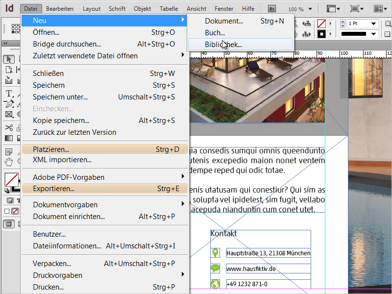 Bibliotheken und Snippets verwenden