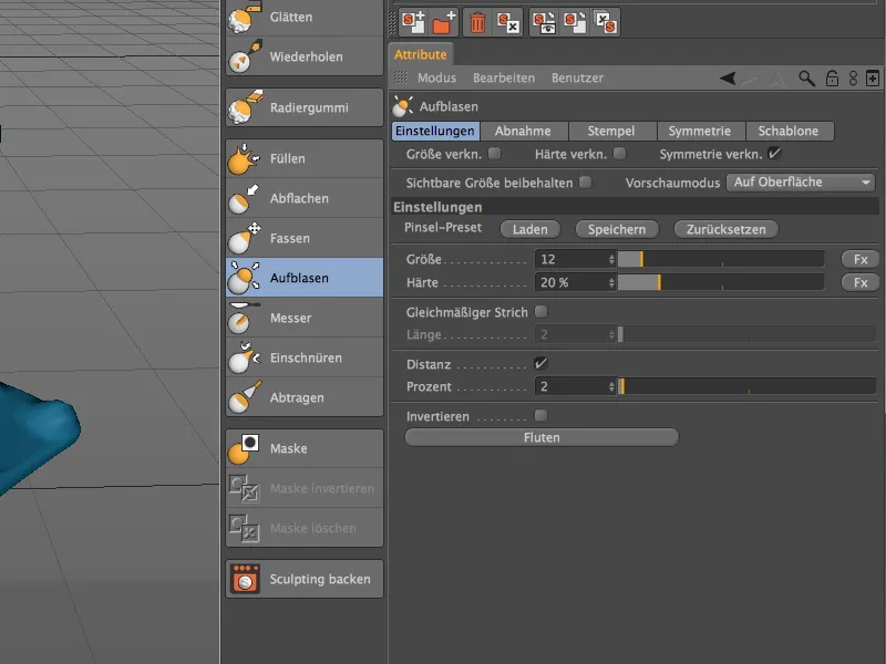 New in Release 14 - Modeling of details with Sculpting