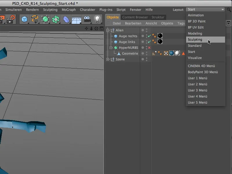 New in Release 14 - Modeling of details with Sculpting