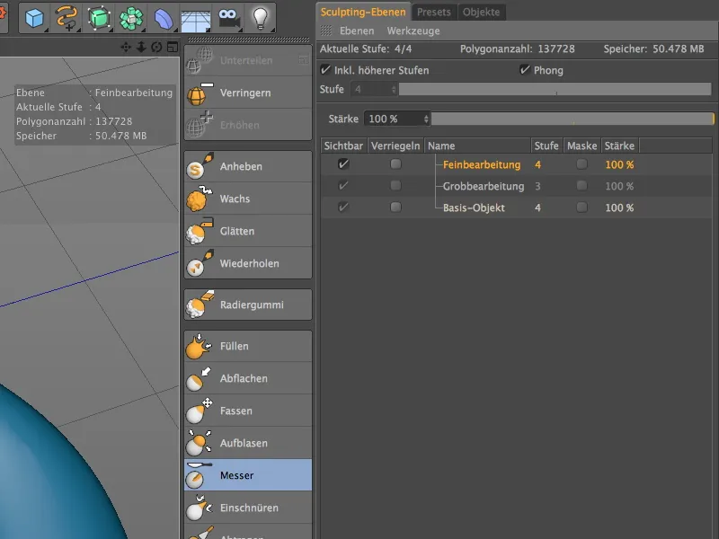 New in Release 14 - Modeling of details with Sculpting
