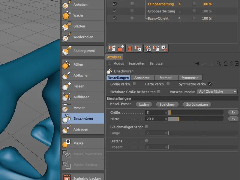 New in Release 14 - Modeling of details with Sculpting