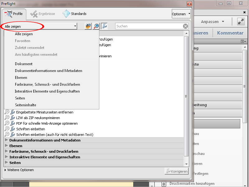 Preflight-Profile in Acrobat - Überblick