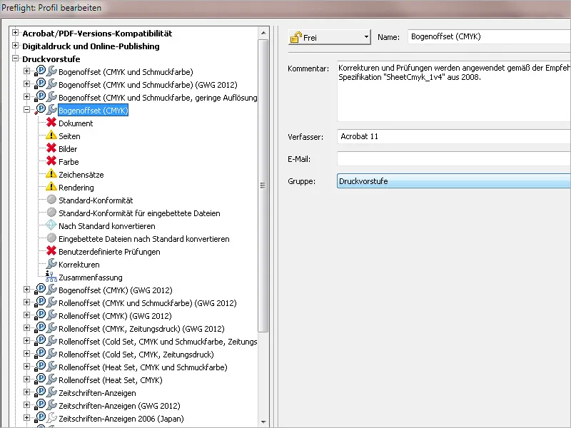 Preflight-Profile in Acrobat - Überblick
