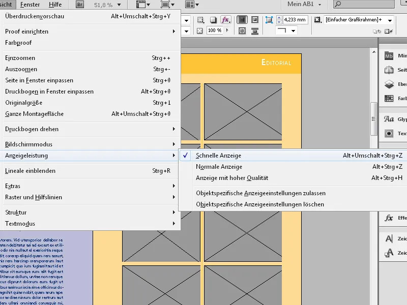 Optimize the display quality in Adobe InDesign