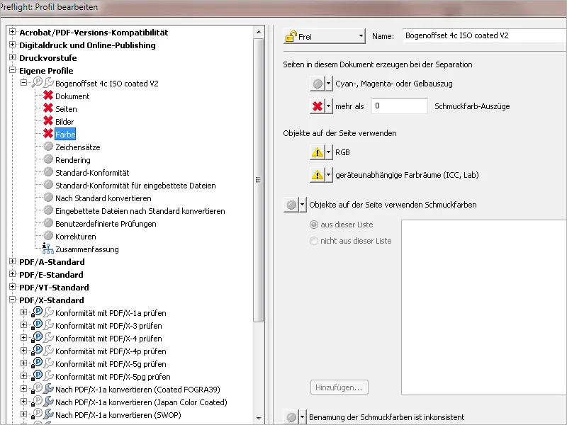 Eigene Preflight-Profile in Acrobat definieren