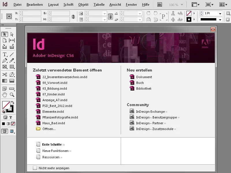 Nastavitev vzorca v programu Adobe InDesign