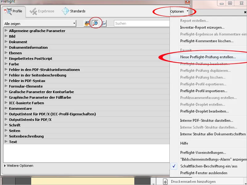 Define checking and correction rules in Acrobat