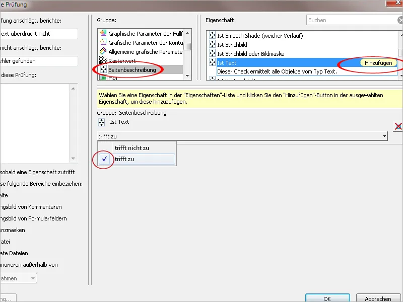 Define checking and correction rules in Acrobat