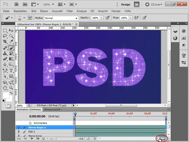 Create animated glitter text in Photoshop