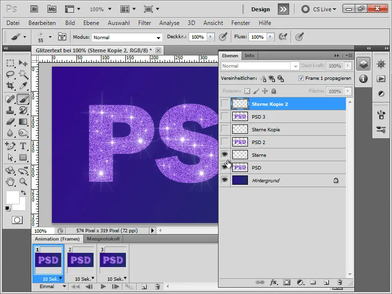 Create animated glitter text in Photoshop