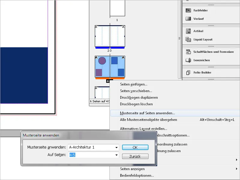 Arbeiten mit Musterseiten in Adobe InDesign