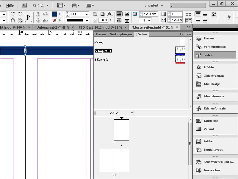 Arbeiten mit Musterseiten in Adobe InDesign