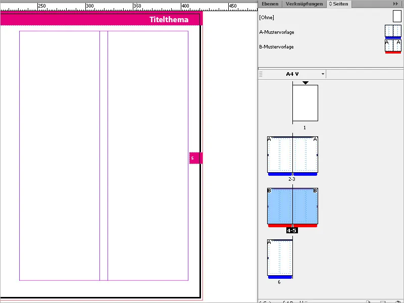Arbeiten mit Musterseiten in Adobe InDesign