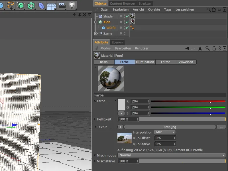 C4D Release 13: Image mosaic with multi-shader from MoGraph