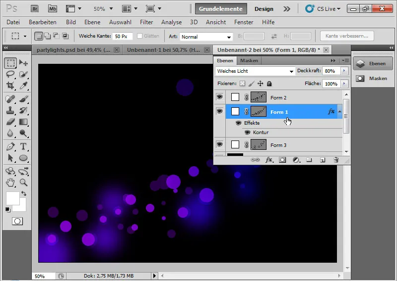 Create party light effect for flyer and wallpaper in Photoshop