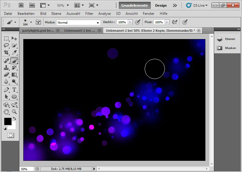 Create party light effect for flyer and wallpaper in Photoshop