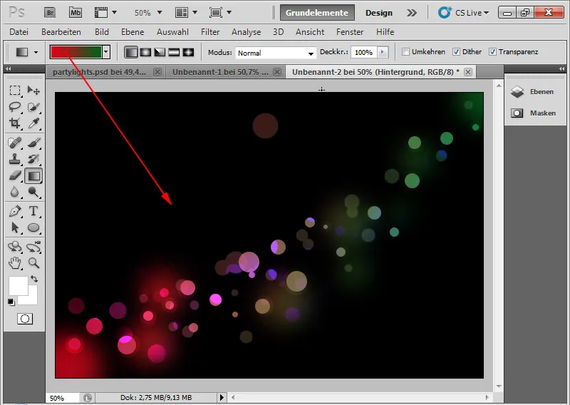 Create party light effect for flyer and wallpaper in Photoshop