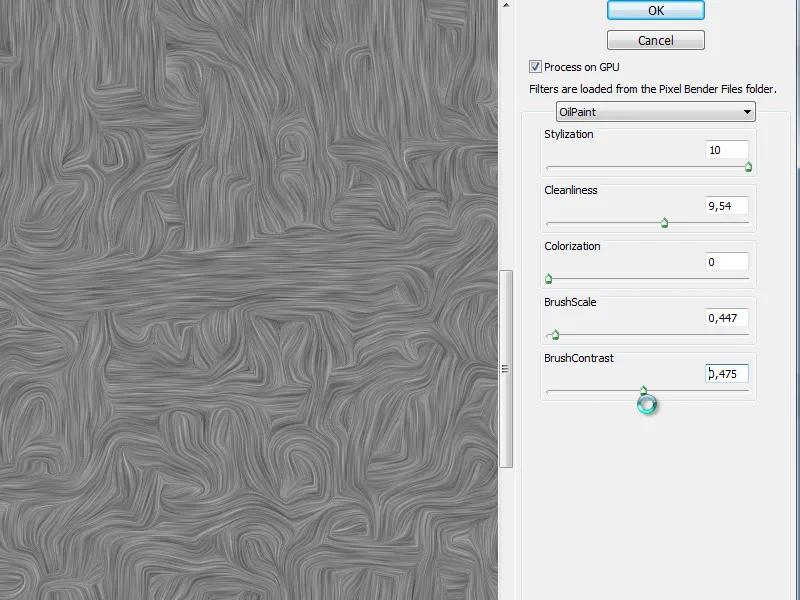 Aspeto de pintura a óleo com Pixel Bender e ferramentas integradas do ...