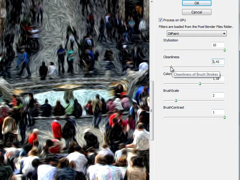Aspecto de pintura al óleo con Pixel Bender y herramientas básicas de ...